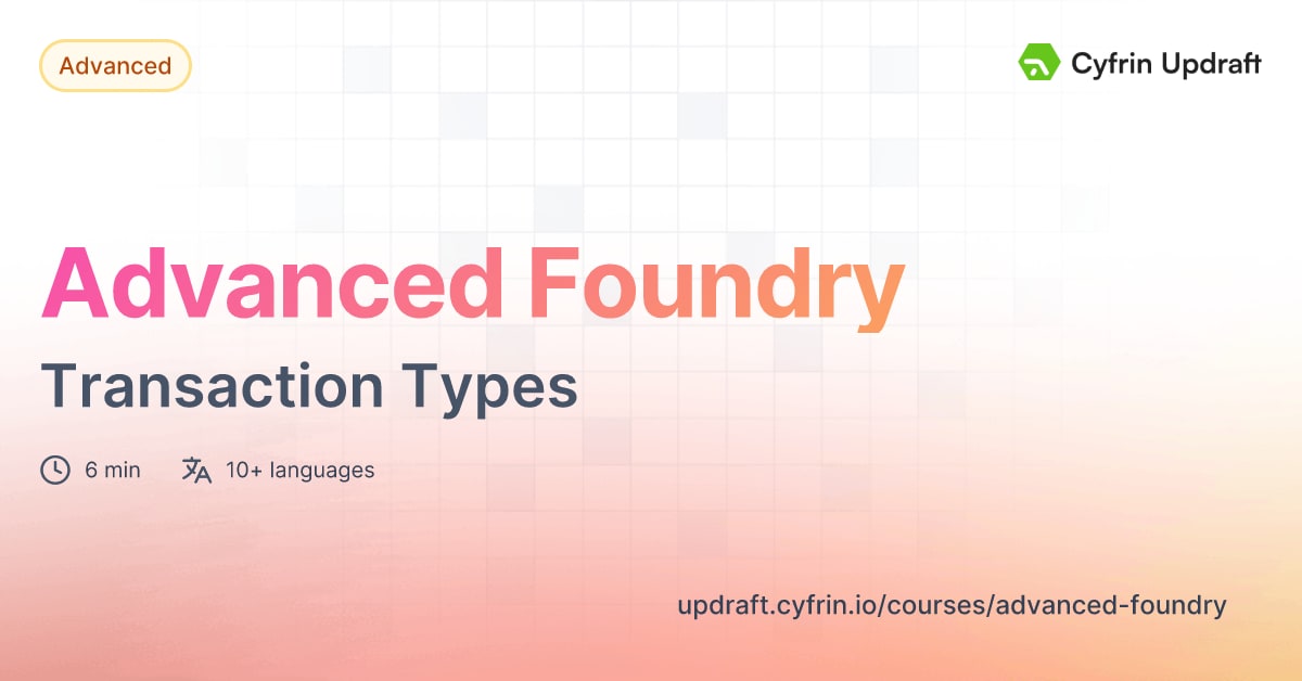 Video: Airdrop and Signatures - Transaction Types - Advanced Foundry