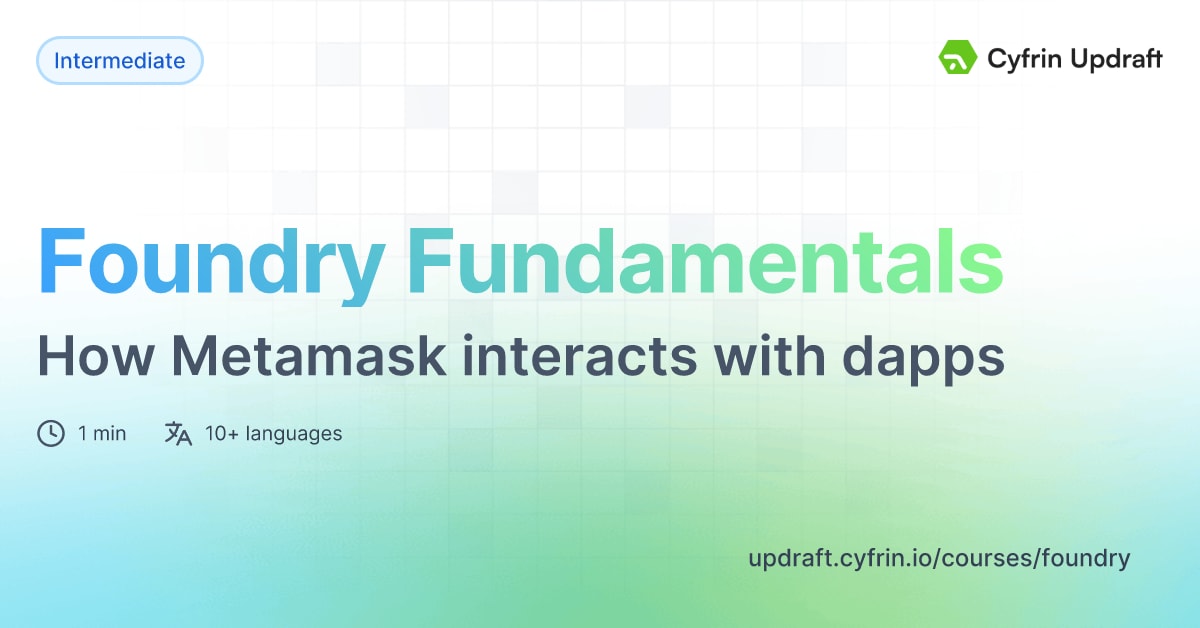 Video: Fund Me Frontend - How Metamask interacts with dapps - Foundry Fundamentals