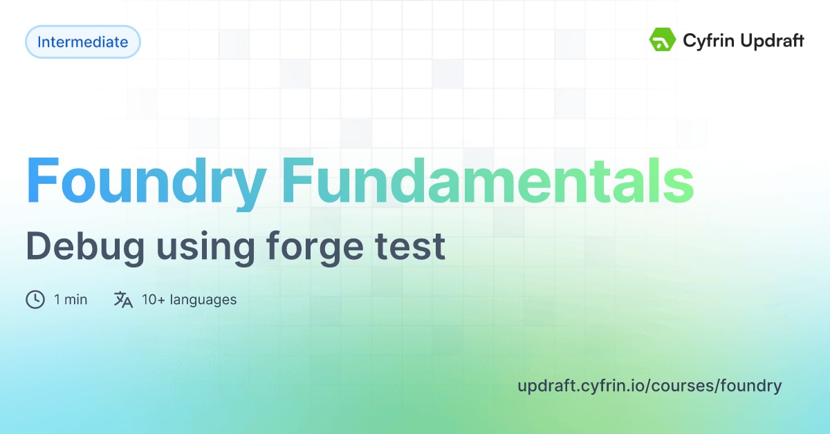 Video: Smart Contract Lottery - Debug using forge test - Foundry ...