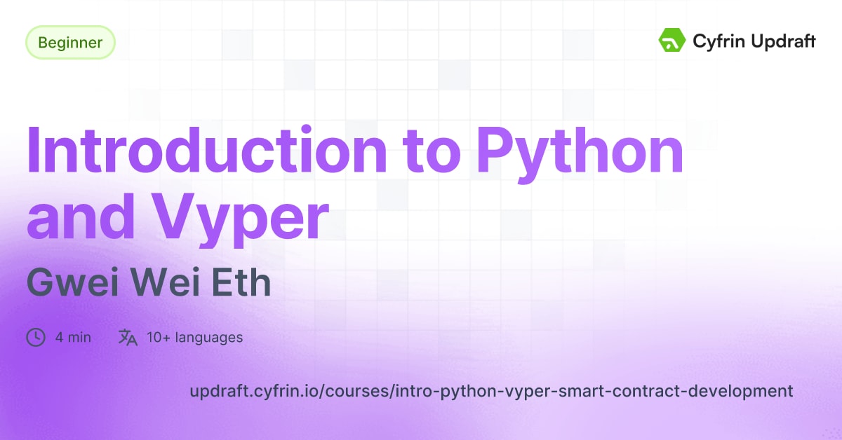 Video: Remix Coffee - Gwei Wei Eth - Introduction to Python and Vyper