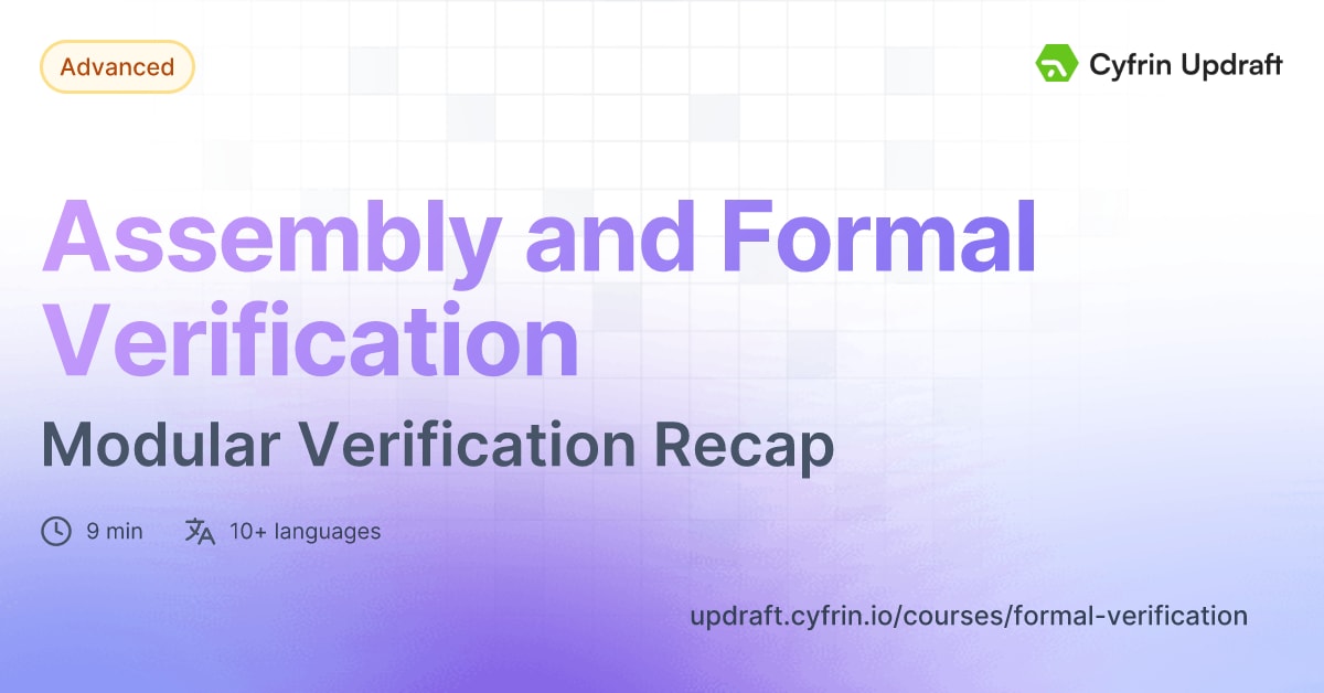 Video: Math Masters - Modular Verification Recap - Assembly and Formal ...