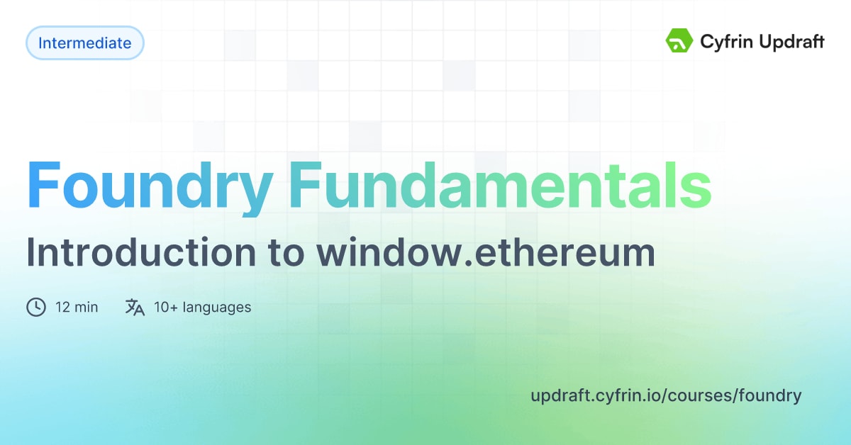 Video: Fund Me Frontend - Introduction to window.ethereum - Foundry Fundamentals