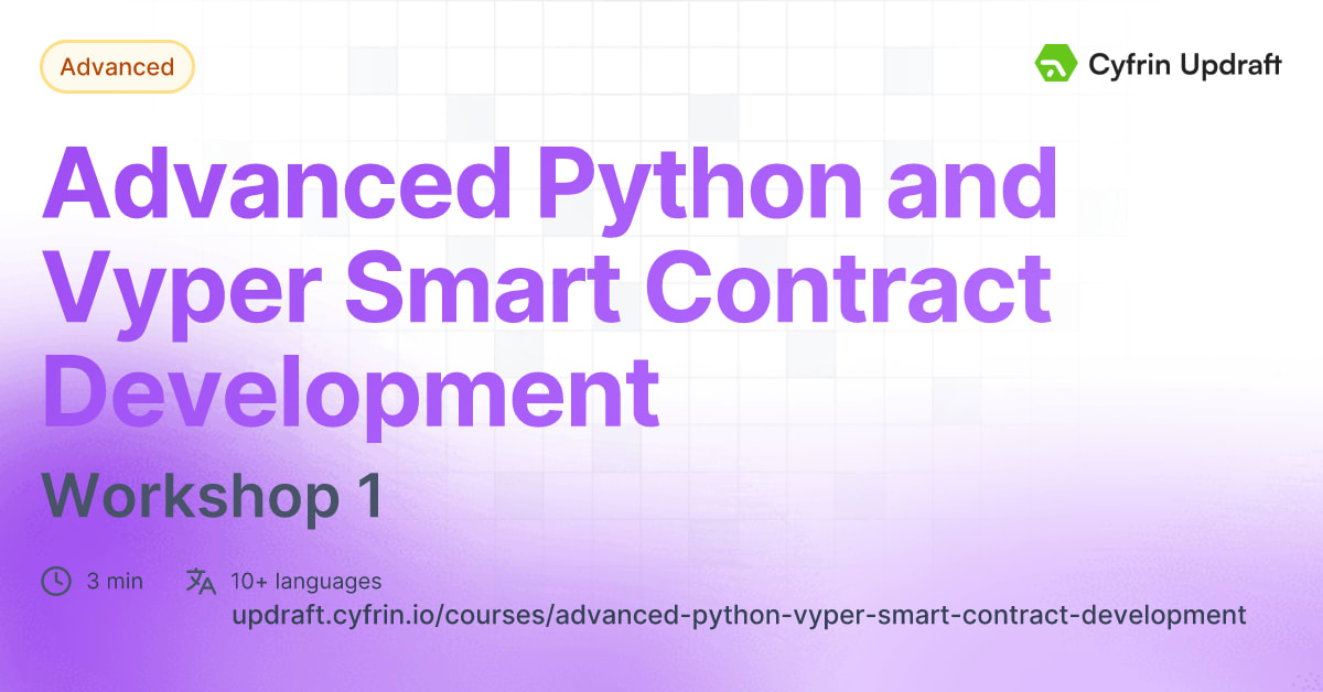 Video: Moccasin NFT - Workshop 1 - Advanced Python and Vyper Smart Contract Development