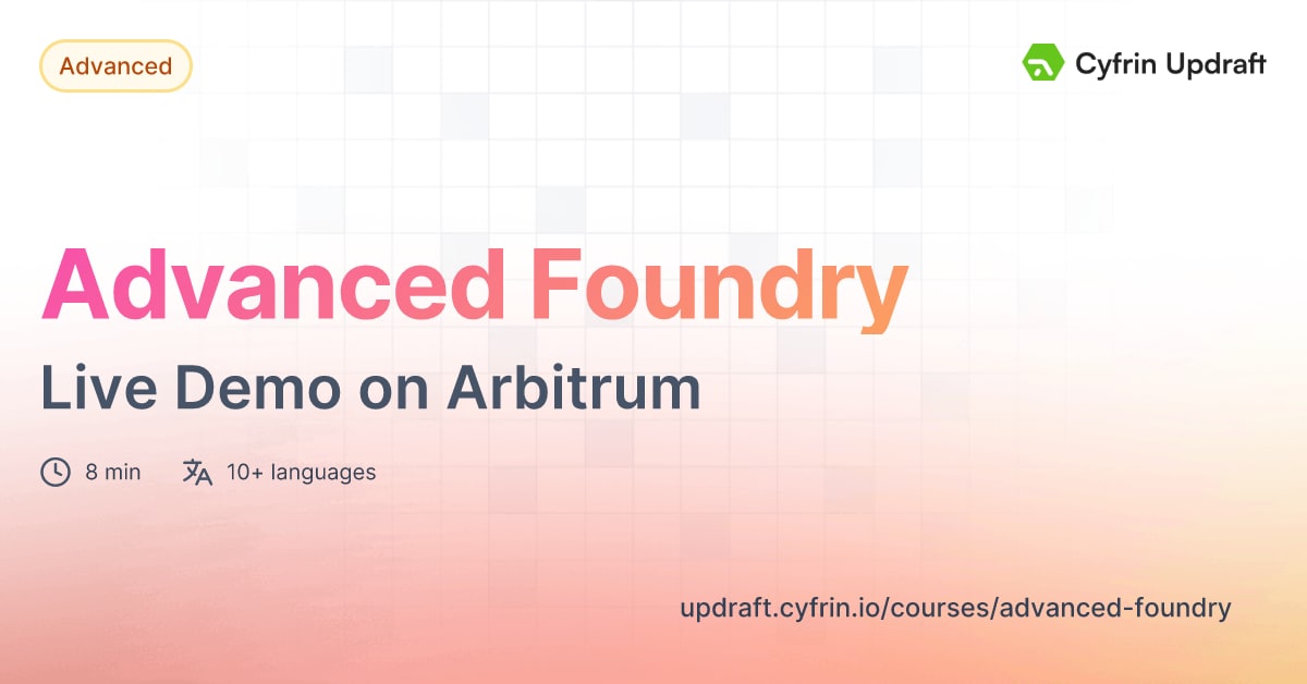 Video: Account Abstraction - Live Demo on Arbitrum - Advanced Foundry