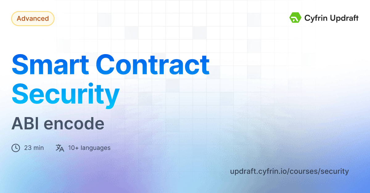 Smart Contract Security - ABI encode