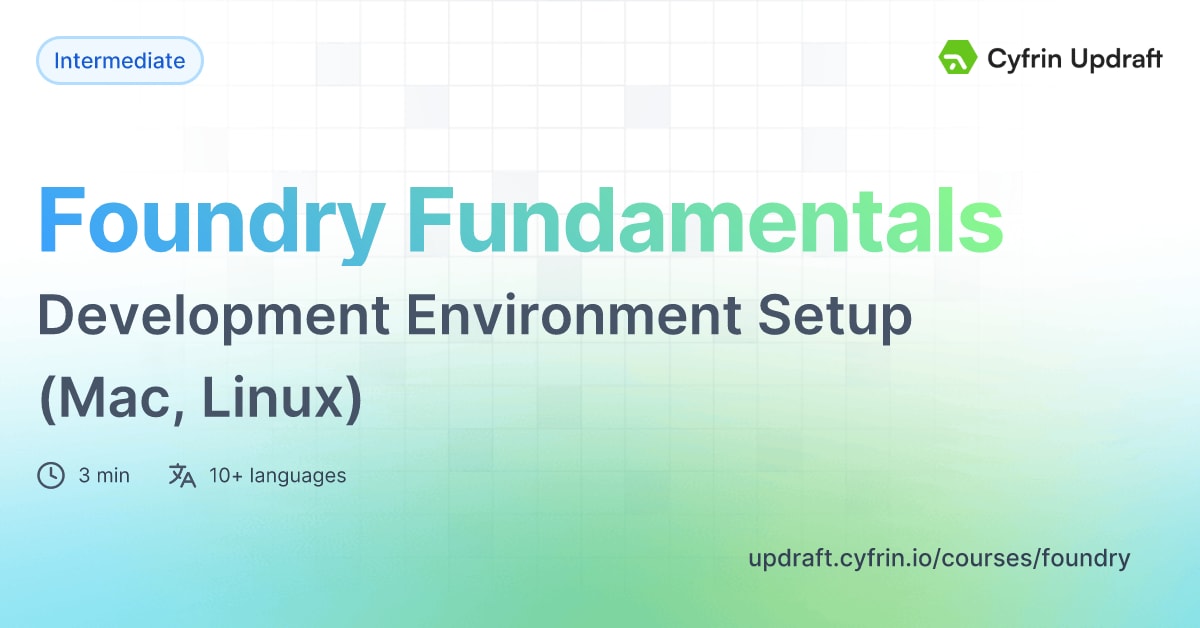 Video: Foundry Simple Storage - Development Environment Setup (Mac ...