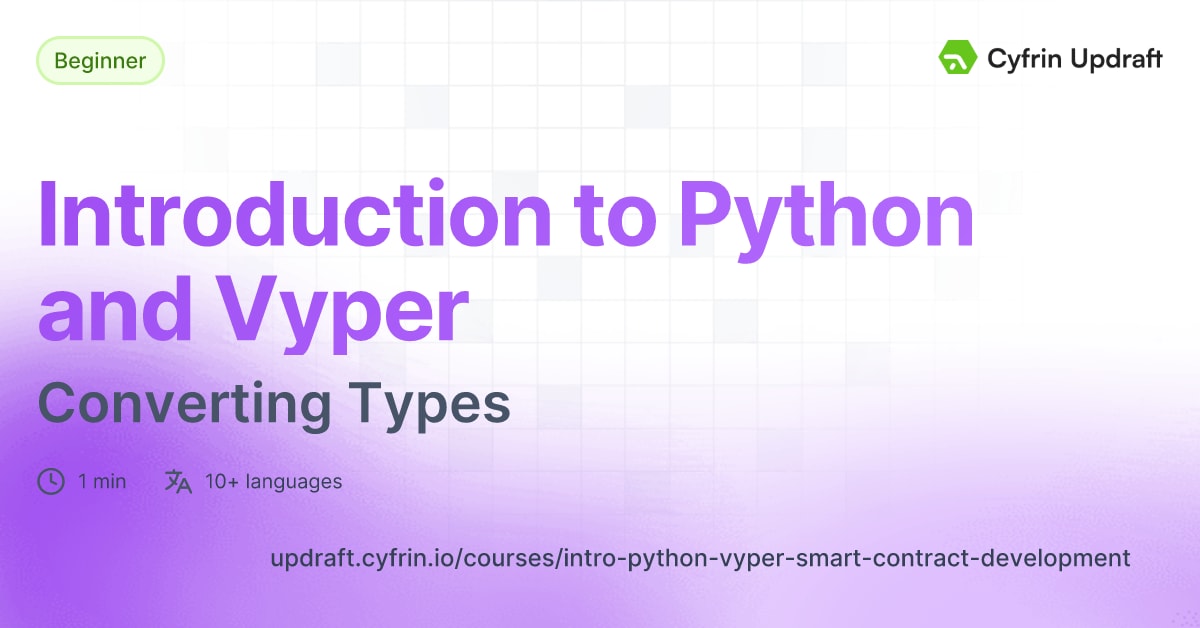 Video: Remix Coffee - Converting Types - Introduction to Python and Vyper