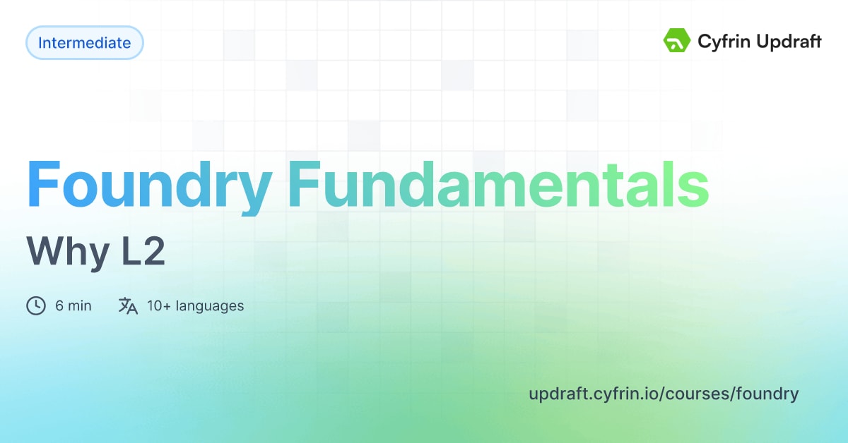 Video: Foundry Simple Storage - Why L2 - Foundry Fundamentals