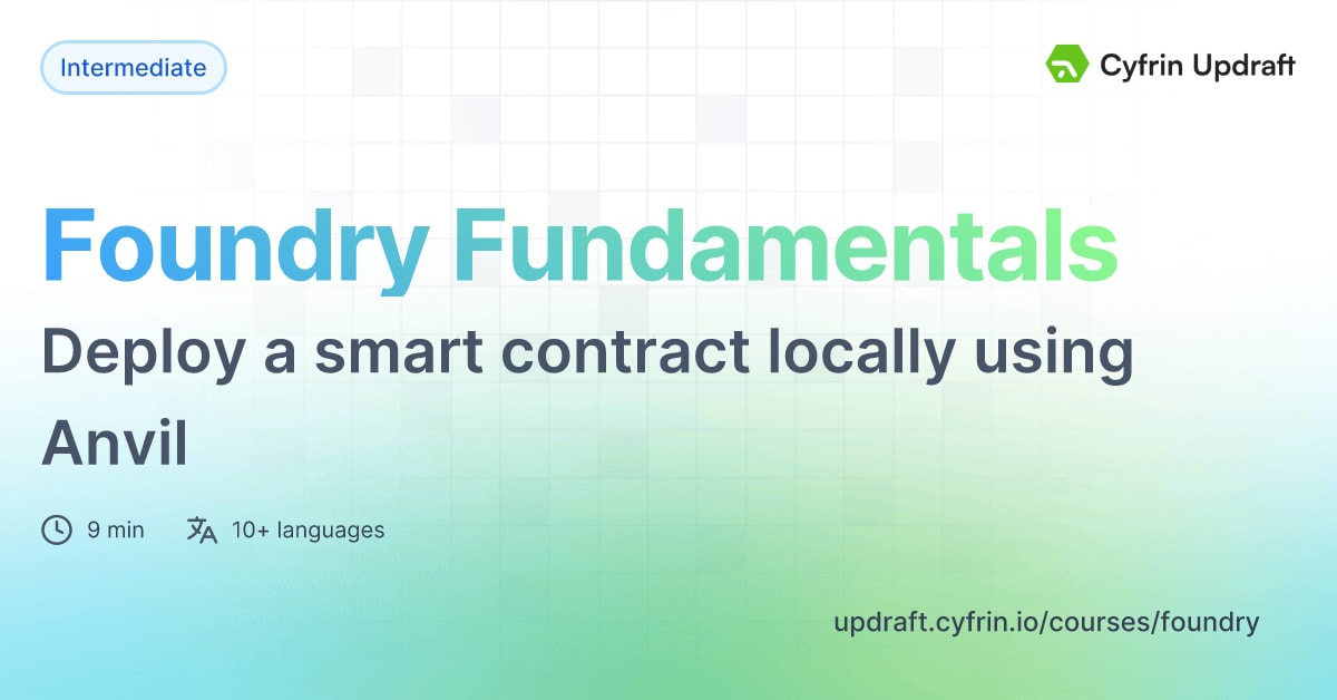 Video: Foundry Simple Storage - Deploy a smart contract locally using Anvil - Foundry Fundamentals