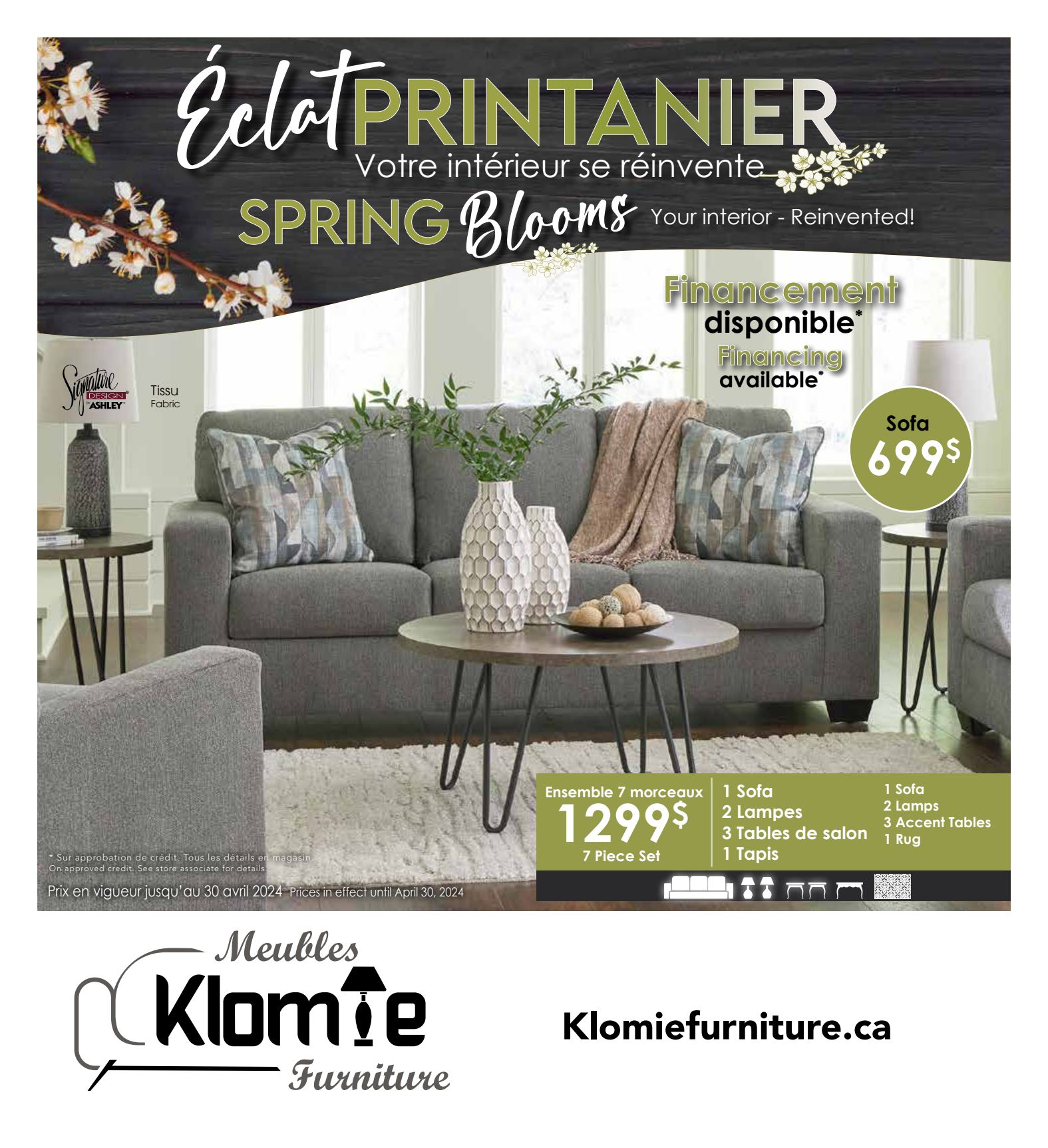 Flyers | Meubles Klomie Furniture