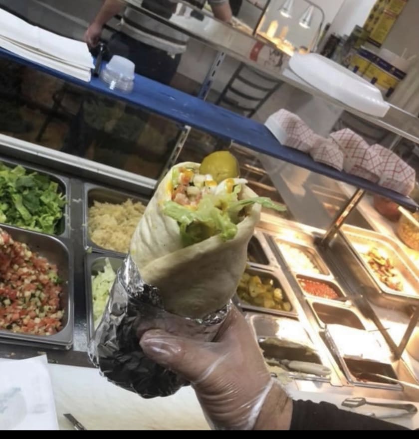 Falafel laffa from Falafel Tanami in Brooklyn for delivery and pickup