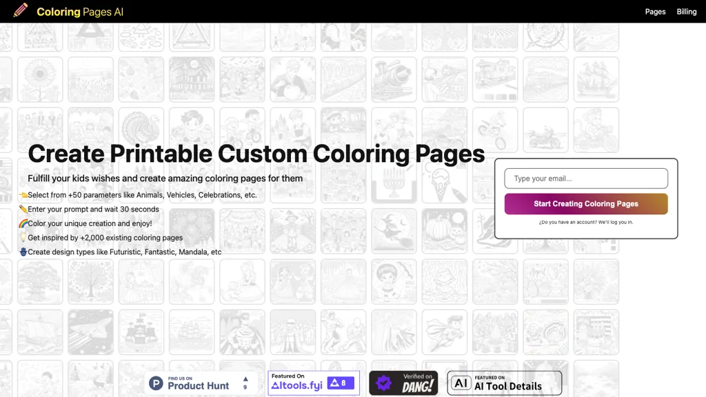 Coloring pages ai - AI Tool Review & Pricing | AI Tools Directory