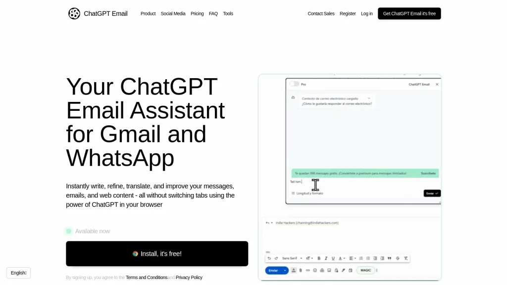 ChatGPT Email - AI Tool Review & Pricing | AI Tools Directory
