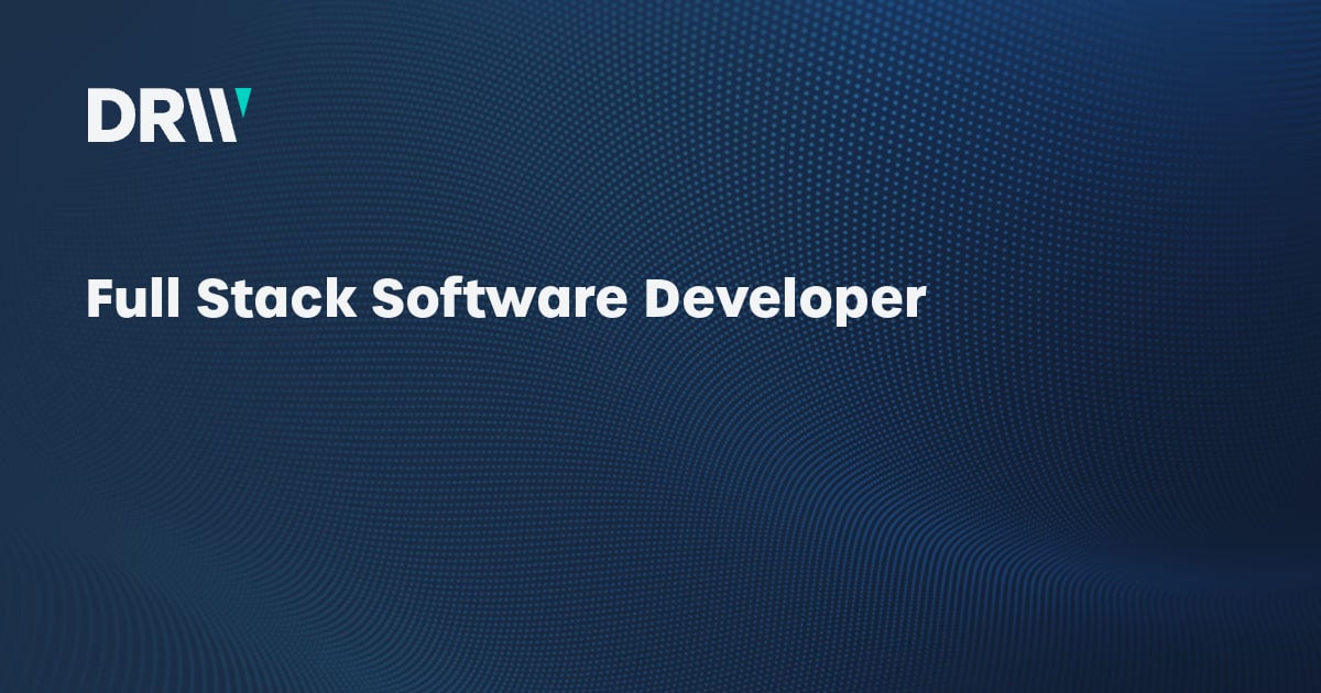 Full Stack Software Developer | DRW
