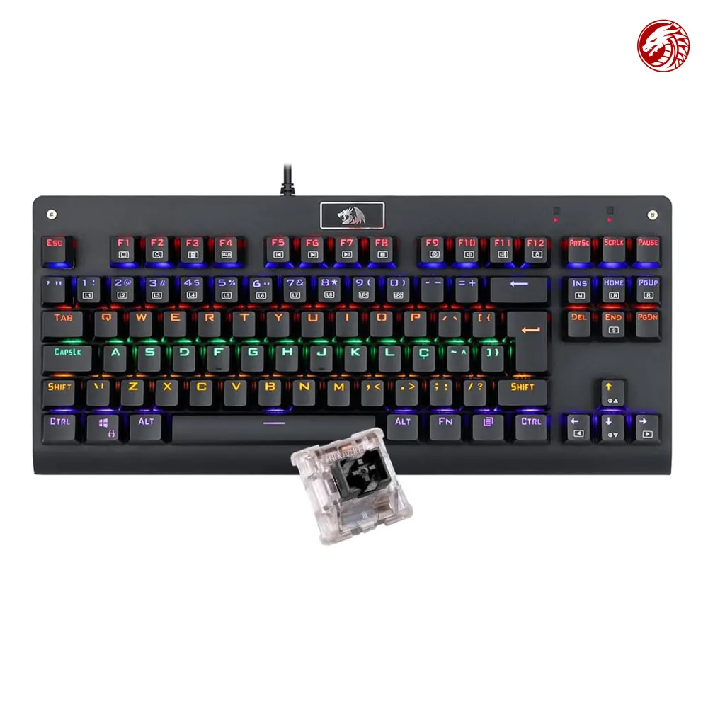 Redragon K568R Dark Avenger Gaming Keyboard with Blue Switches ...