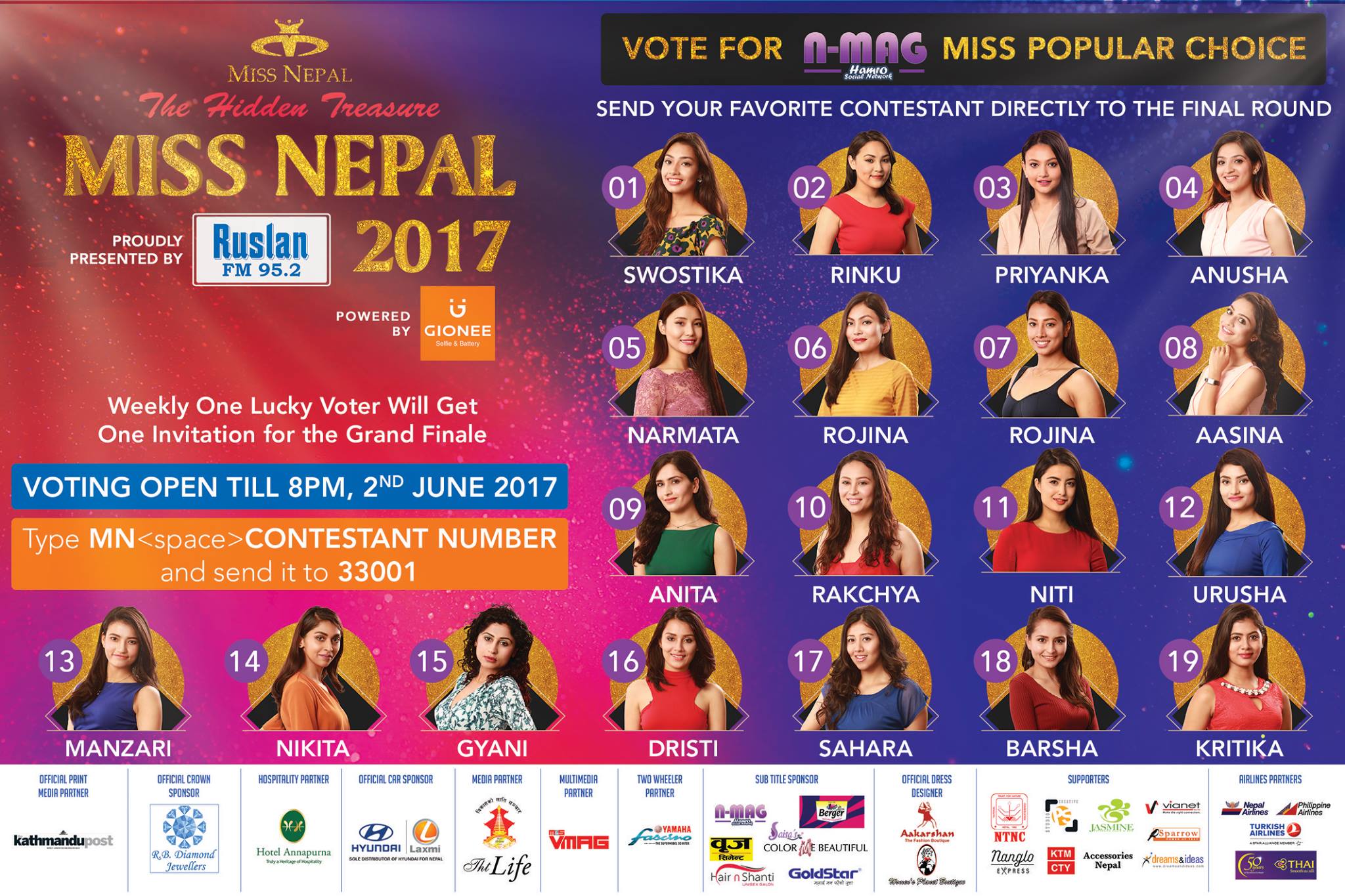 Vote for N-mag Miss Popular Choice - Miss Nepal 2017 — Miss Nepal