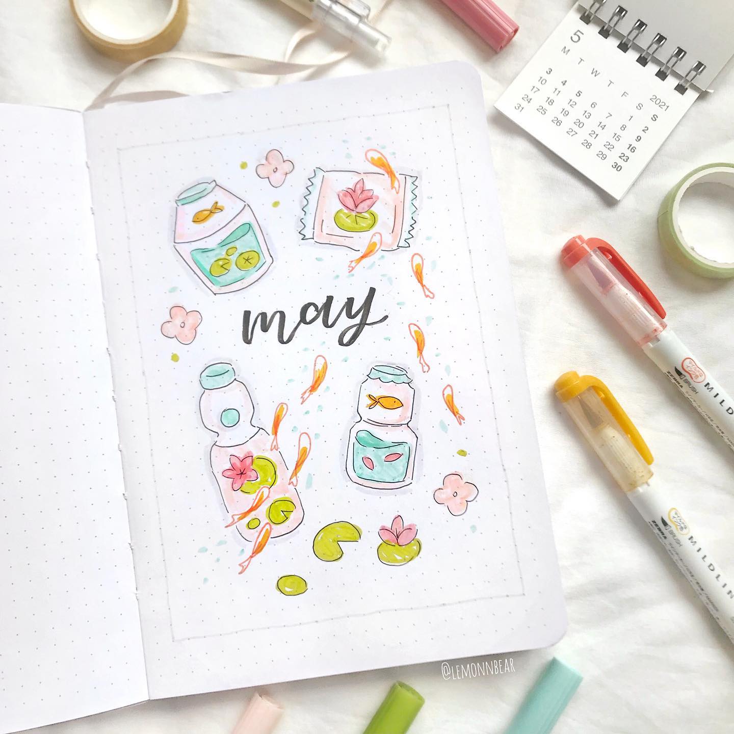 50 Bullet Journal May Cover Page Ideas to Inspire You