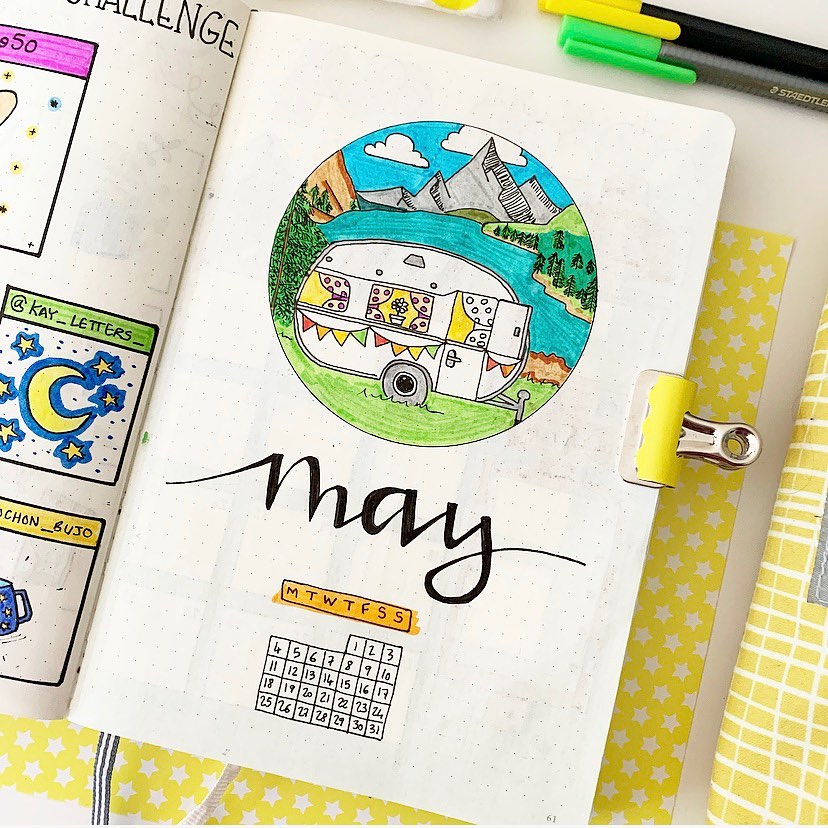50 Bullet Journal May Cover Page Ideas to Inspire You
