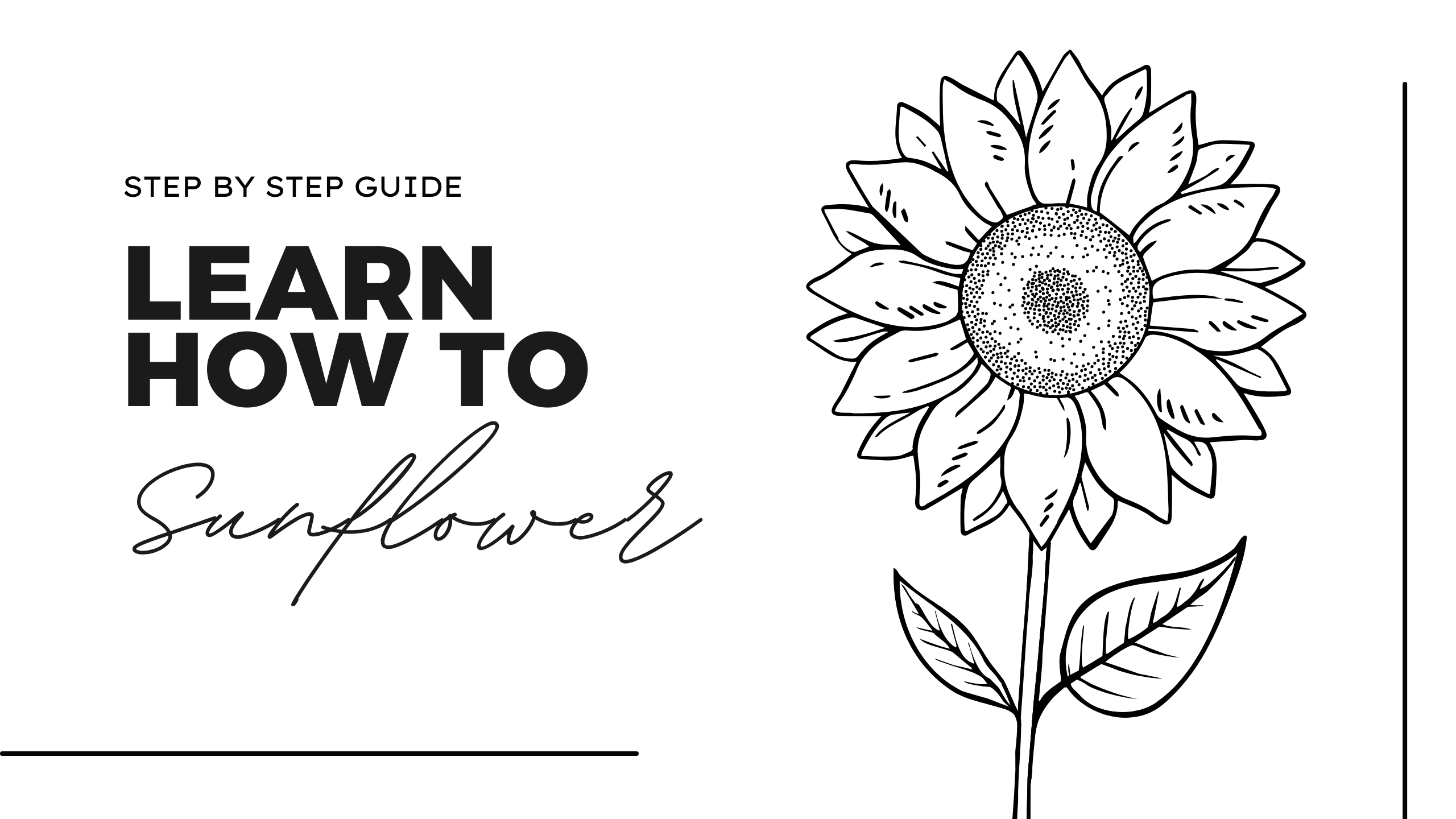 How to Draw Sunflowers Step by Step (Easy for Beginners)