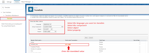 Setup multi language for Salesforce Org: Translation Workbench