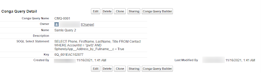 Fetch child record using Conga Queries in a form in Salesforce