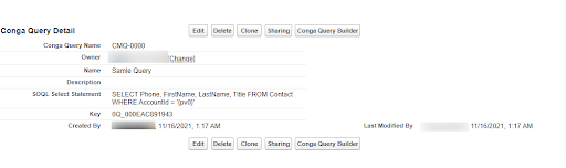 Fetch child record using Conga Queries in a form in Salesforce