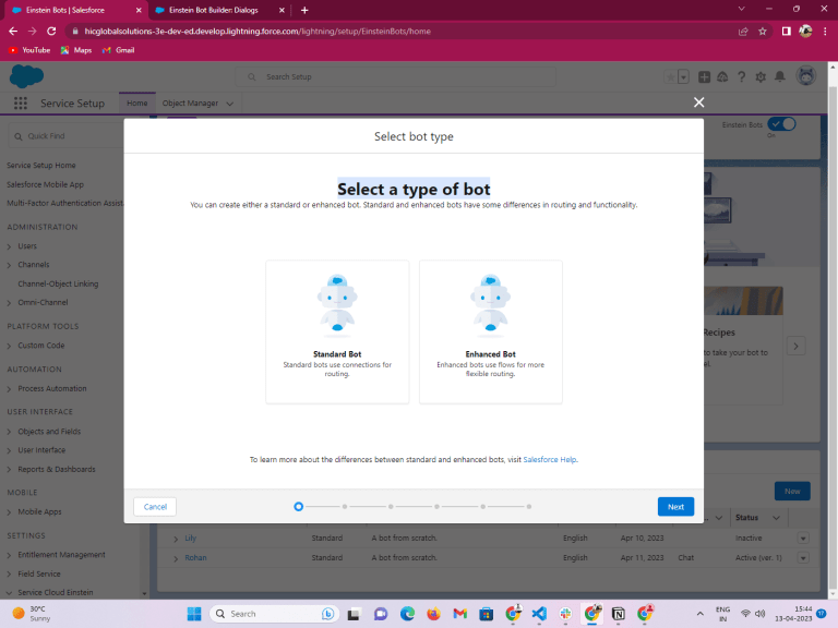How to create an Einstein Chatbot Salesforce - HIC Global Solutions