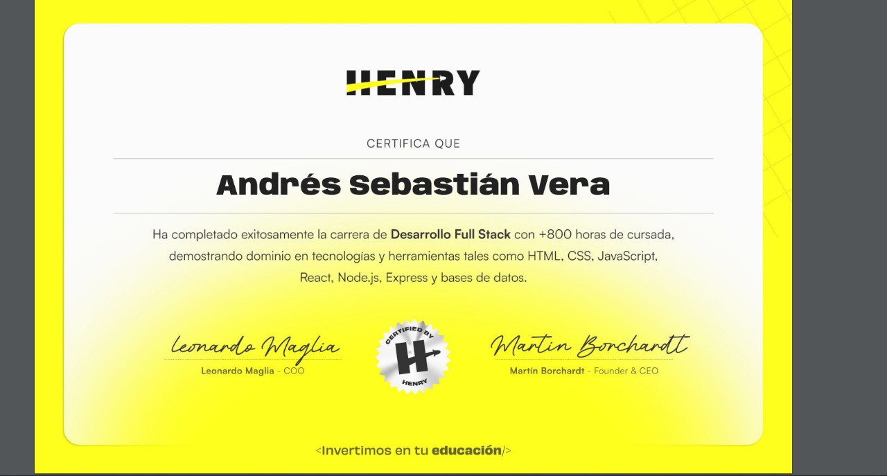 Andres Vera - | Java | Spring Boot | Microservise | Vue | HTML5 | CSS3 | React | Next | Redux ...