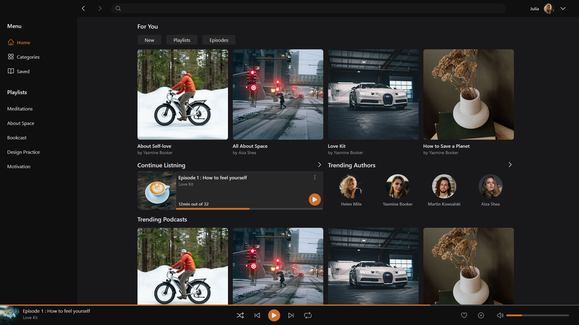 GitHub - dilums/podcast-ui: UI for a podcast app inspired by a dribble shot GitHub - dilums/podcast-ui: UI for a podcast app inspired by a dribble shot