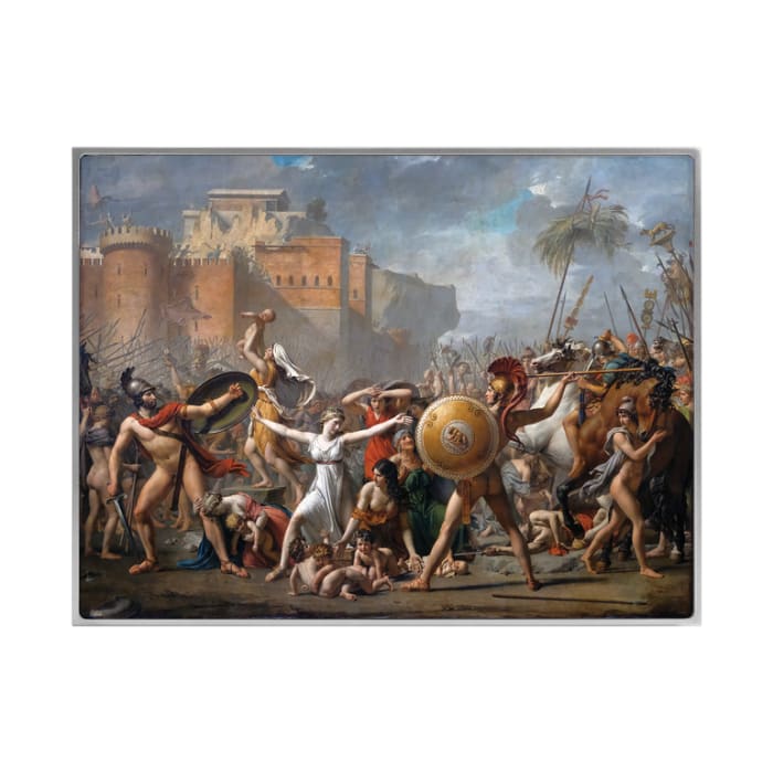 2024 947.76g Chad The Intervention of the Sabine Women .999 Silver Tri ...