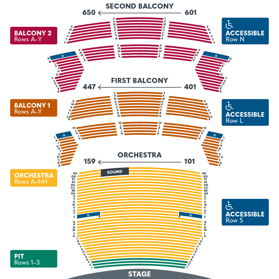 Bass Concert Hall Seat Map Concert Hall Concert Seating Charts