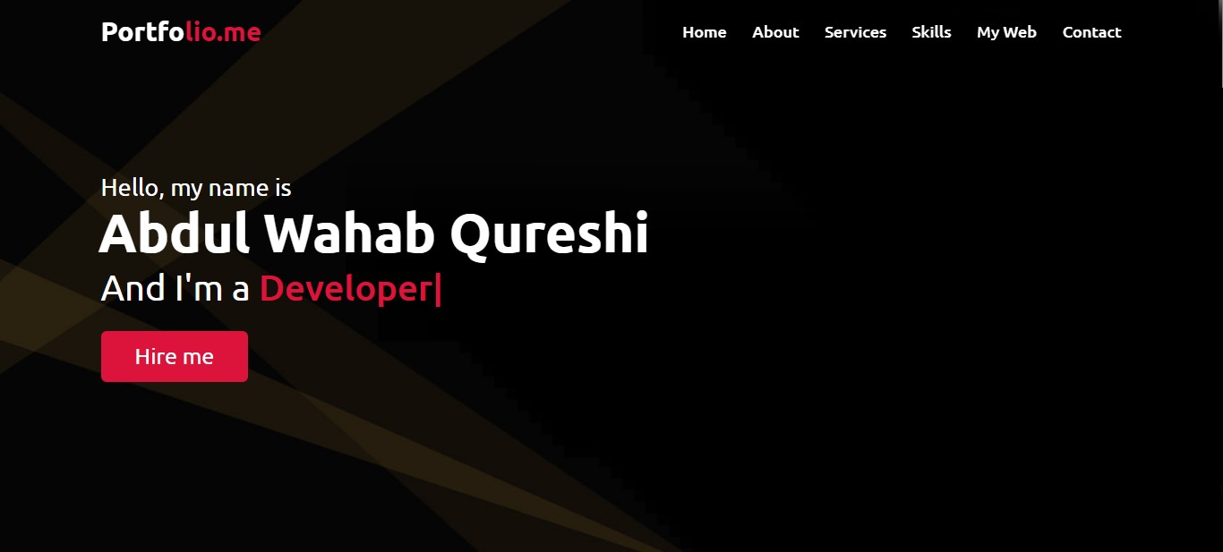 Portfolio Website of Abdul Wahab