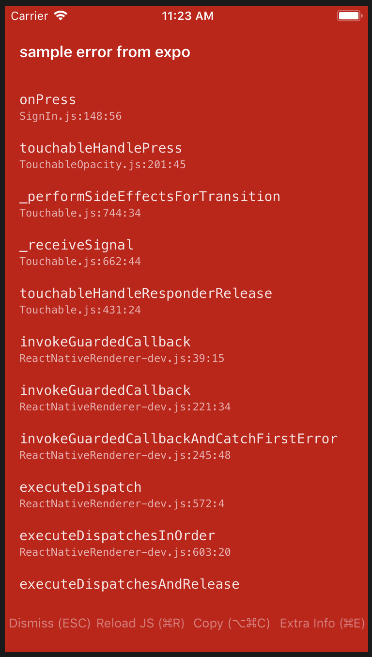 Sentry - Unhandled JS Exception · Issue #38 · expo/sentry-expo · GitHub