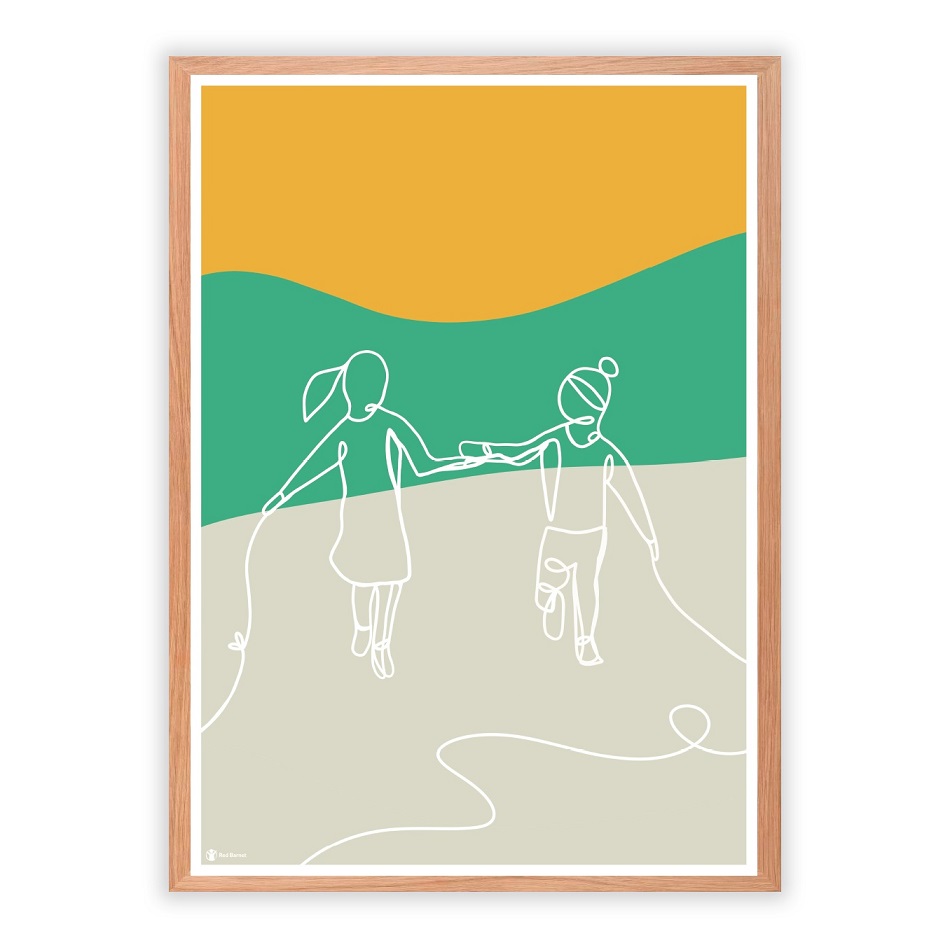 Plakat af Line Jensen - far og barn | Red Barnet