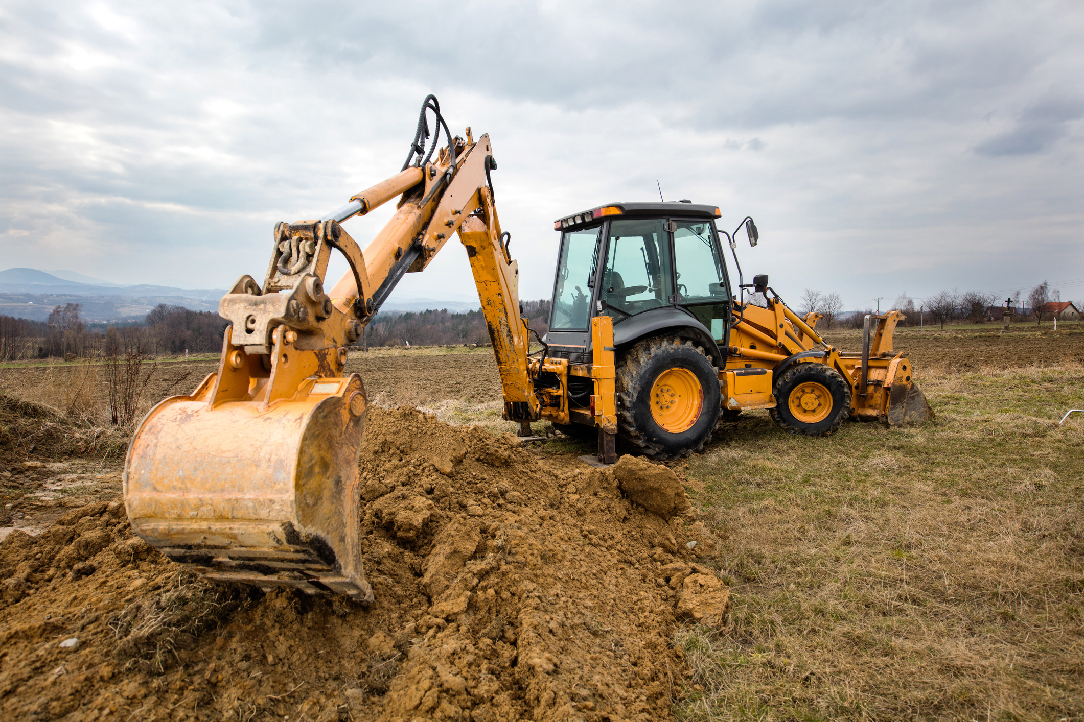 Case Backhoe Digging