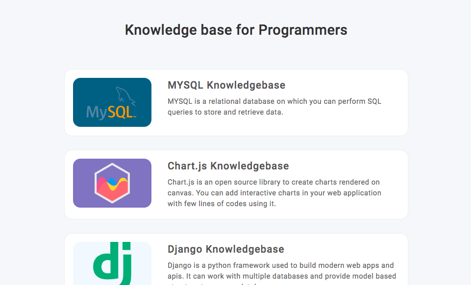 Knowledgebase for Programmers - Devsheet