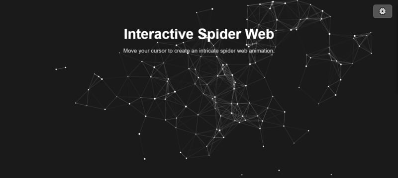 Fondo de Telaraña Interactiva con JavaScript | Plantilla HTML5