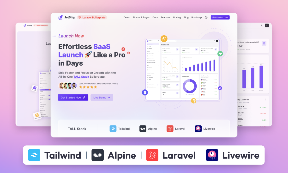 JetShip - Laravel SaaS Starter Kit | topBoilerplate