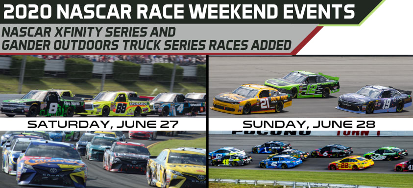 2020 Weekend to Feature Four NASCAR Races In Two Days - Pocono Raceway ...