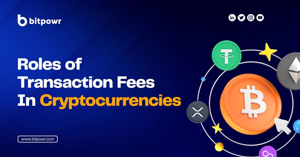 Roles of Transaction Fees In Cryptocurrencies - Bitpowr