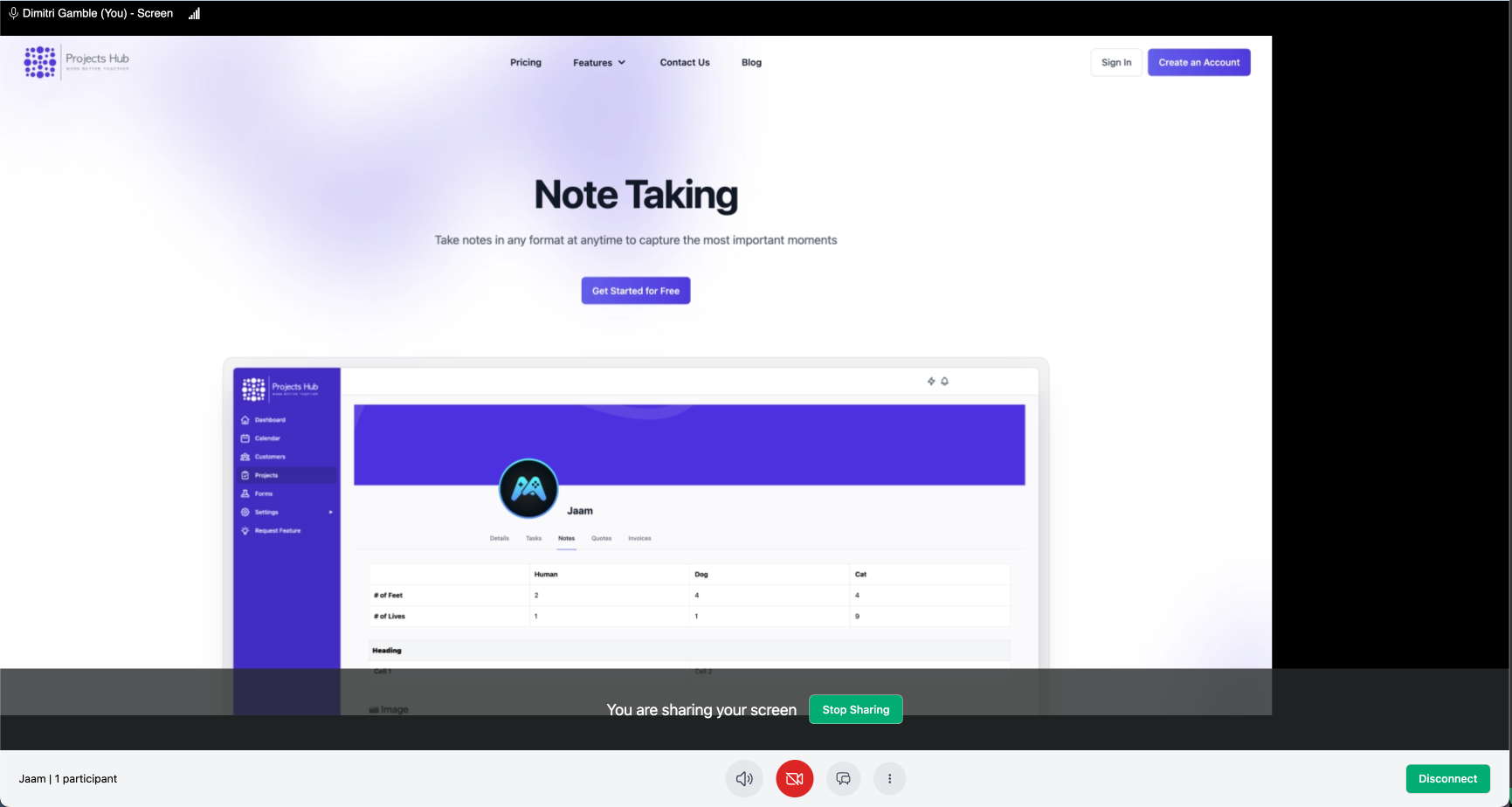 Projects Hub | Communication