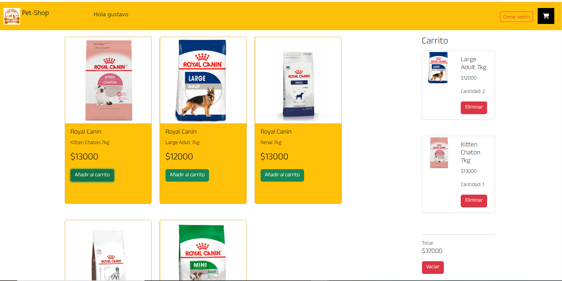 GitHub - gustavosidoti/webPetshop: Tienda de artículos para mascotas