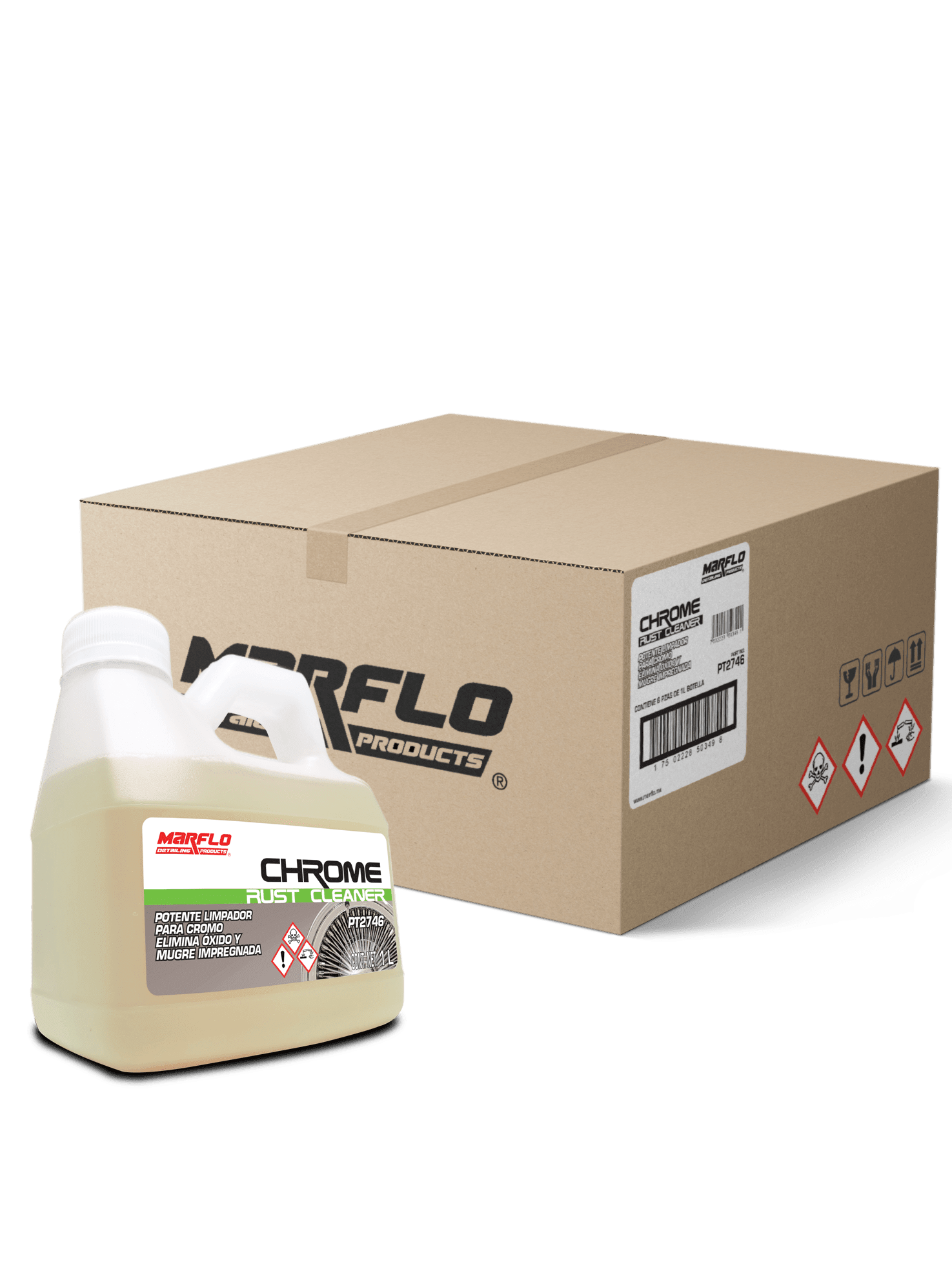 Removedor de óxido CHROME RUST CLEANER ACR-4 1L 6PACK PT27466 - Marflo ...