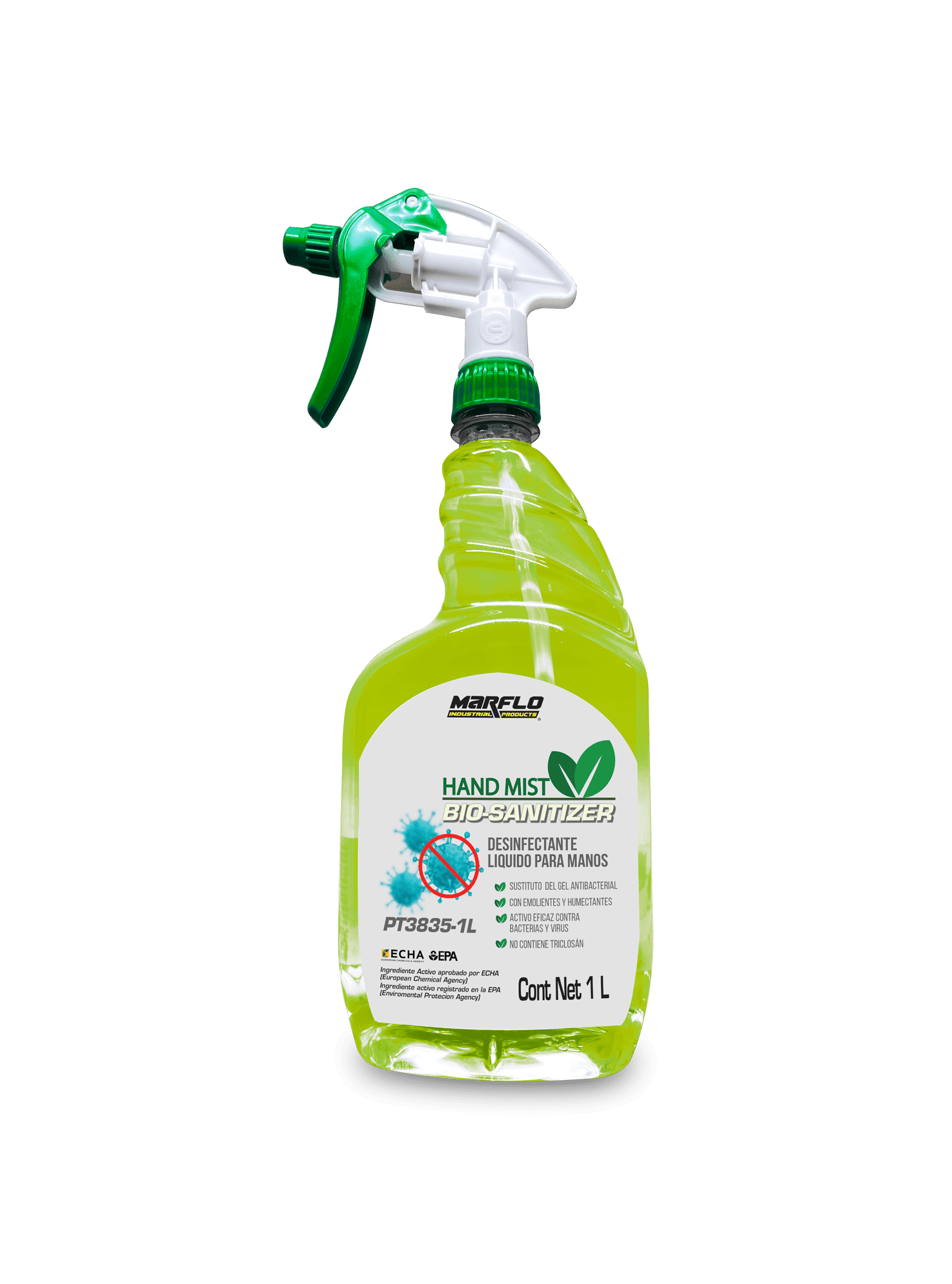 HE HAND MIST DESINFECTANTE DE MANOS 1L PT3835-1L - Marflo detailing ...