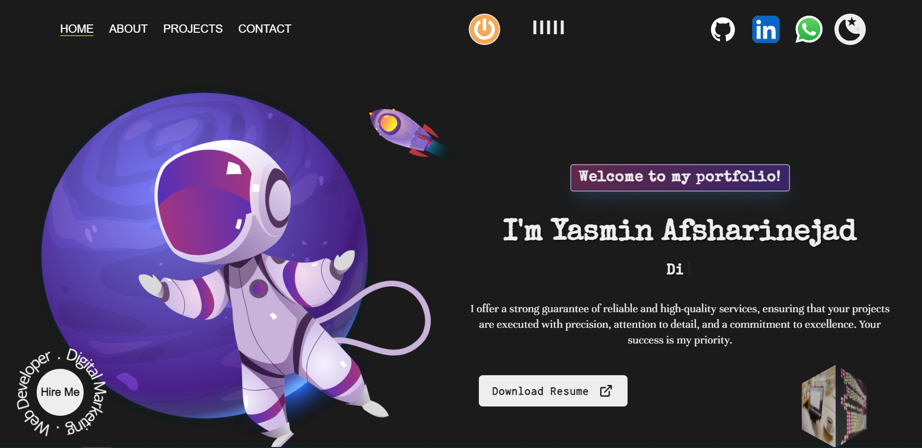 GitHub - YasaminAfshar/Developer-Portfolio: ⭐I have created this ...