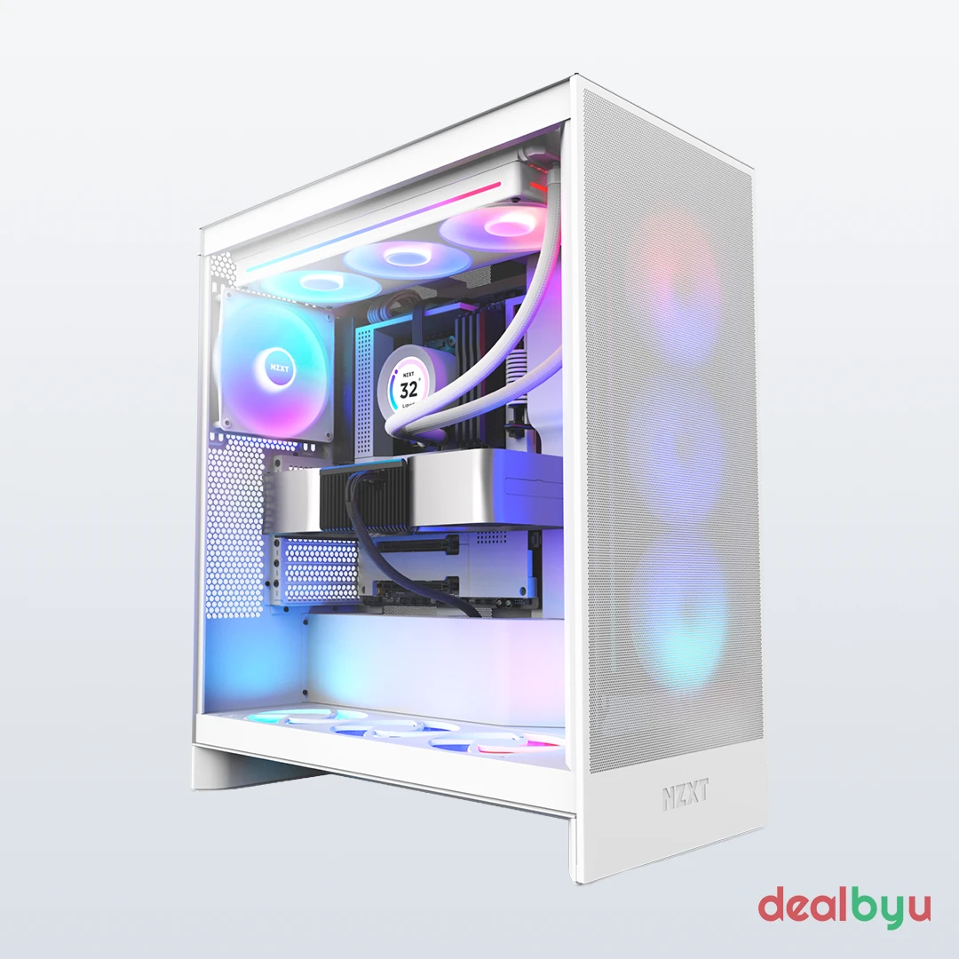 NZXT H7 Flow RGB (2024) — Mid Tower PC Cabinet (E-ATX) · dealbyu