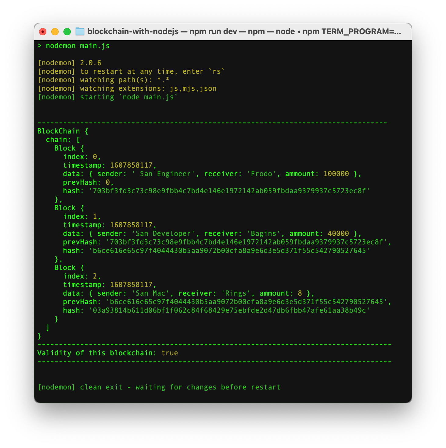 Github Sanengineerblockchain With Nodejs Create Simple Blockchain With Nodejs Only 70 Lines