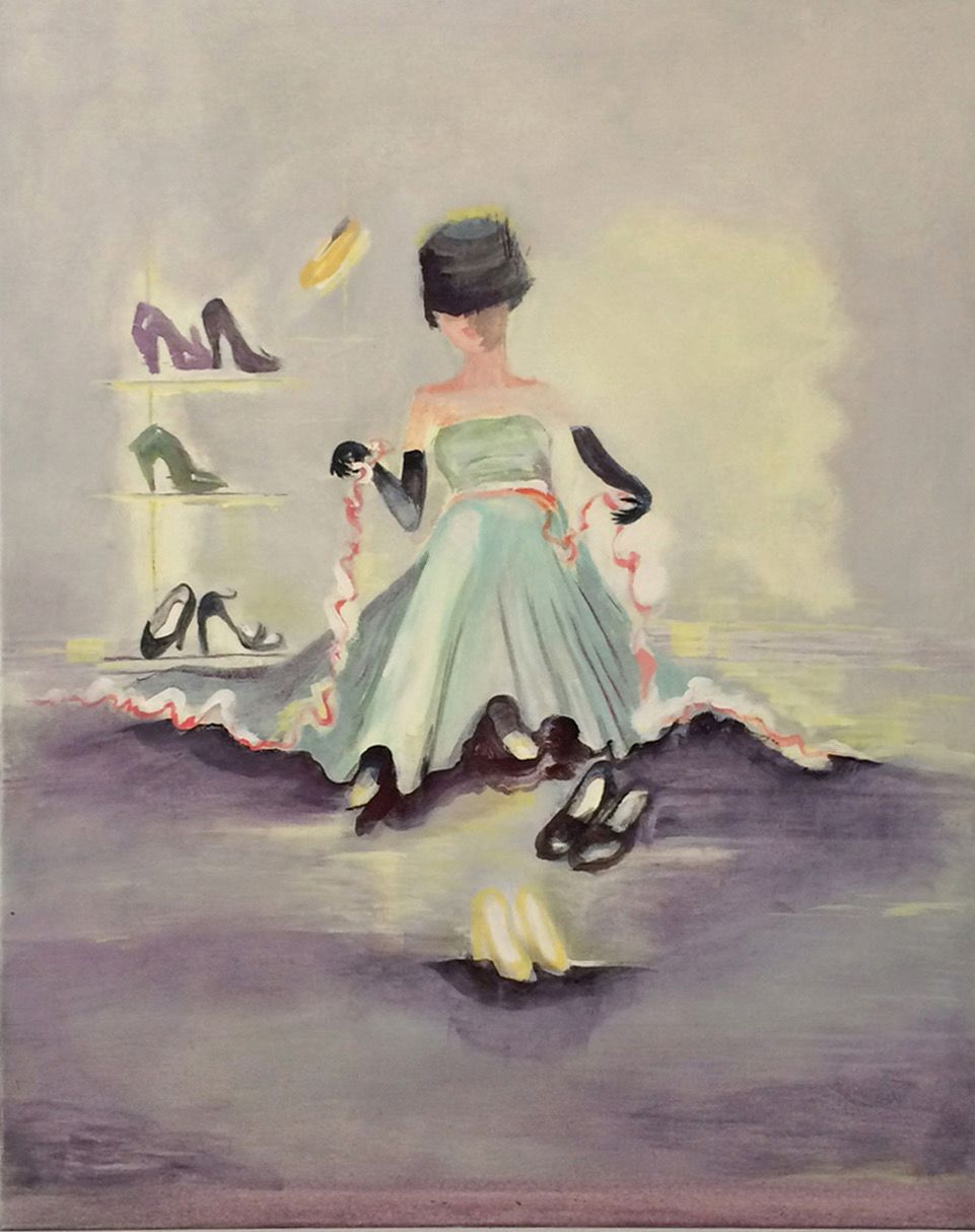Floating Lady in a Shoe Shop | Heske de Vries | Gallery ...
