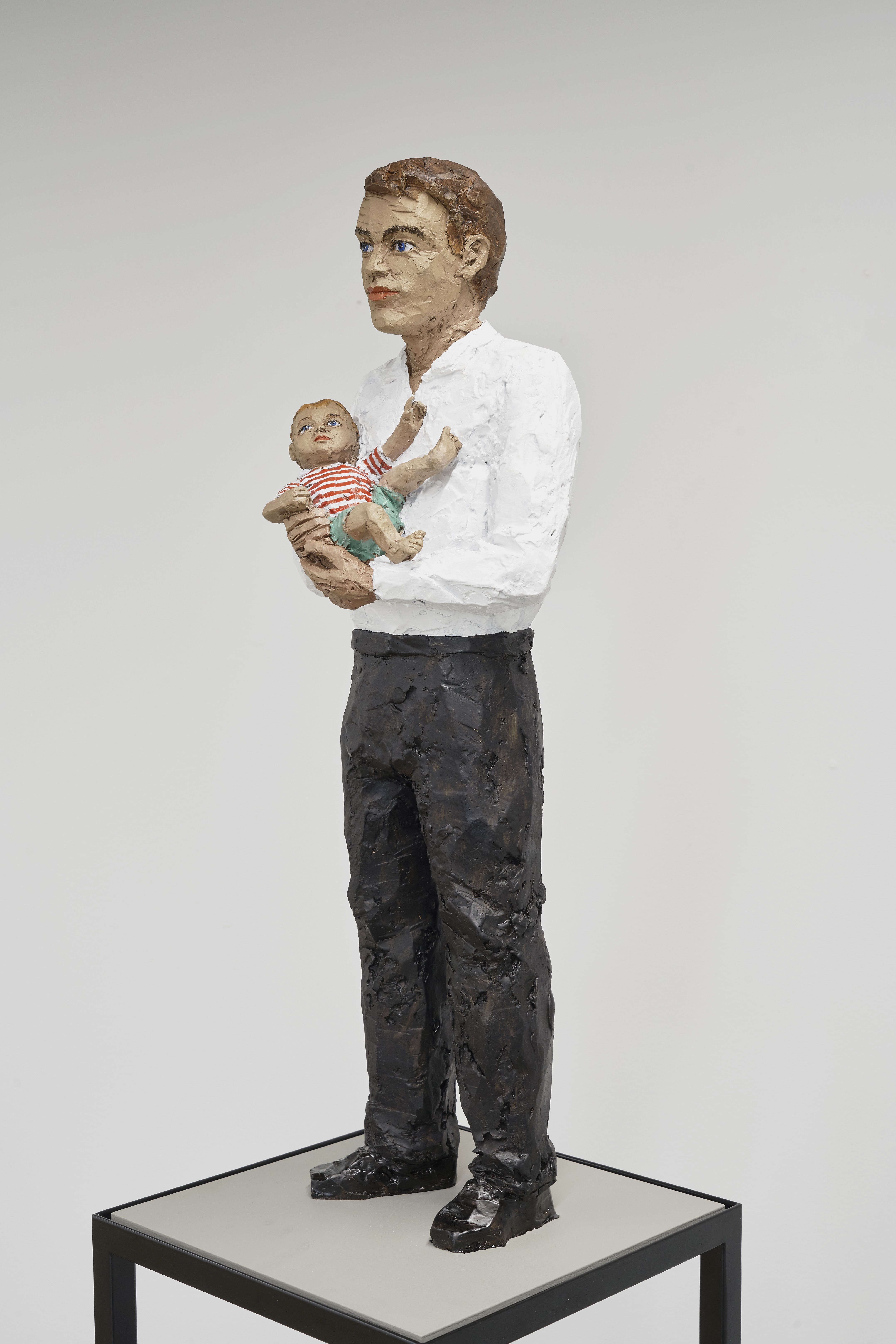 Mann mit Kind | Stephan Balkenhol | Gallery Viewer