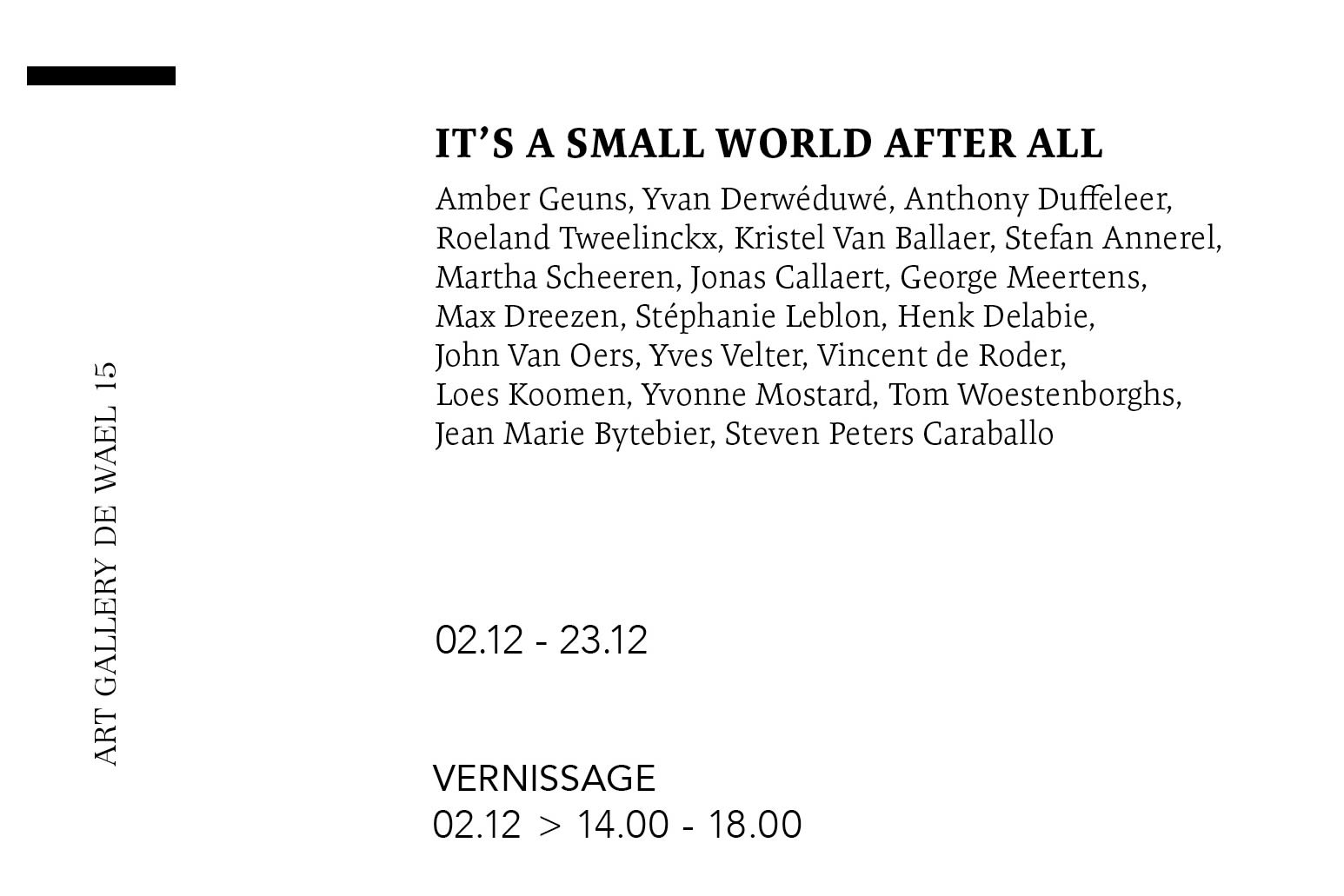 Its A Small World After All Stefan Annerel Kristel V